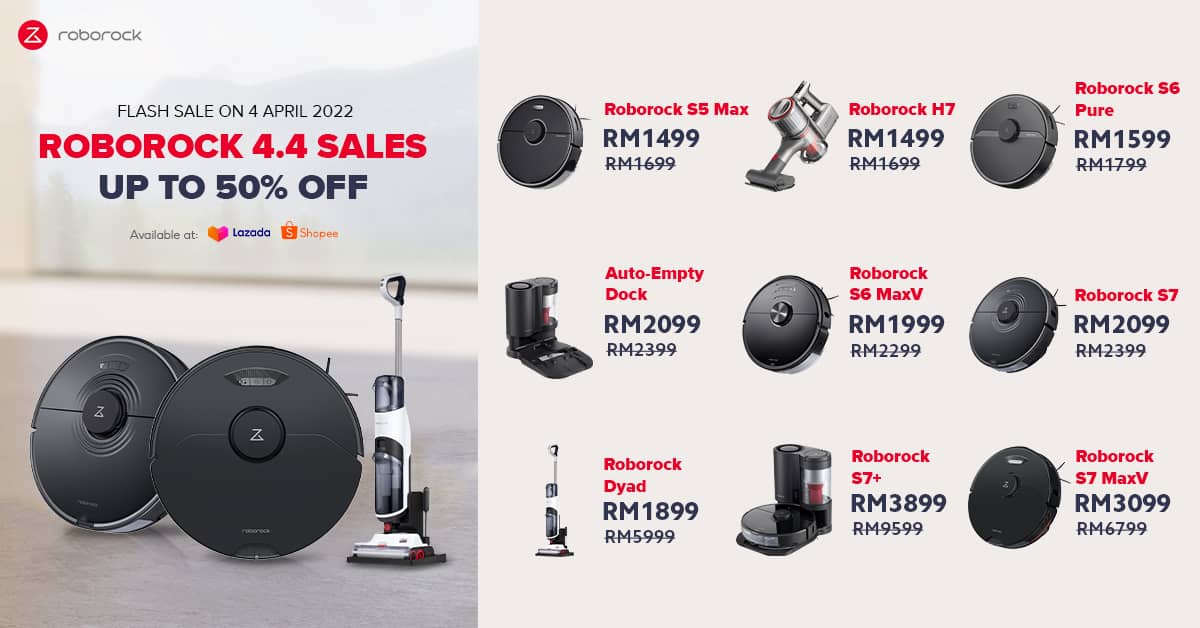 Roborock Offers Up To 50% Discount For 4.4 Sale